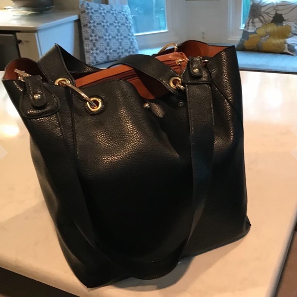 Bags | Synthetic Leather Shoulder Bag W Bonus Bag Inside | Poshmark